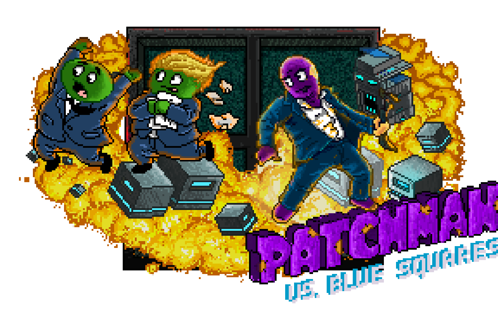 Preview: Patchman vs Blue Squares – Indie Hell Zone